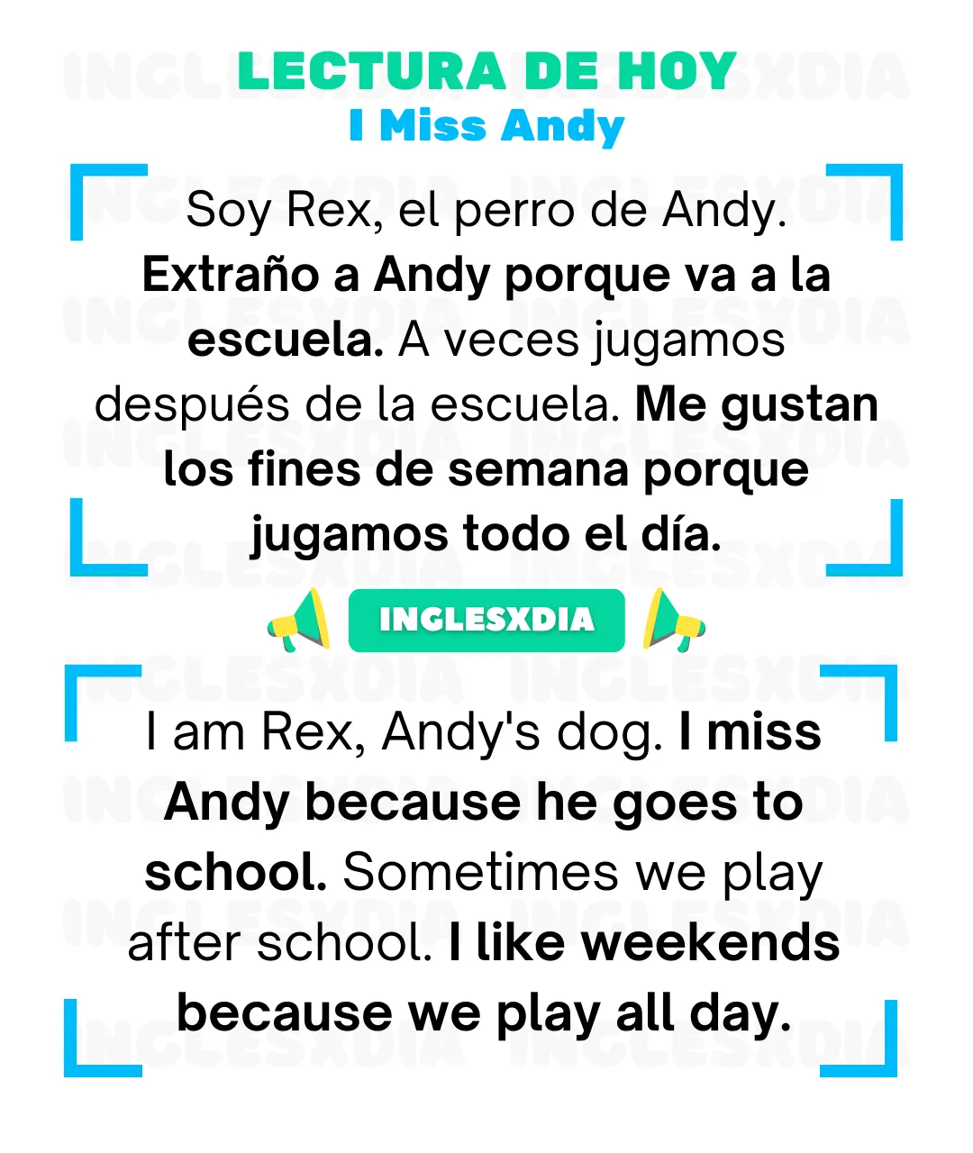Curso de inglés en línea: Lectura básica · I Miss Andy